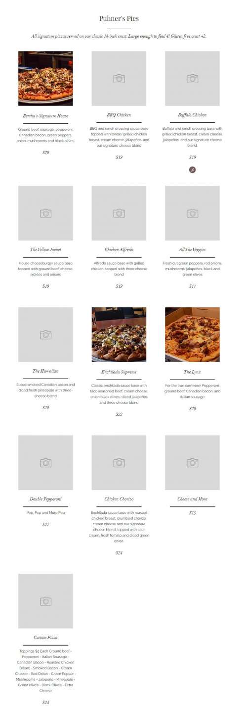 Bertha's Bar & Grill menu in Council Bluffs, Iowa, USA