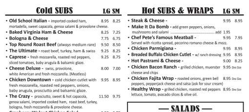 Menu for Sub Crazy in Meredith, NH | Sirved