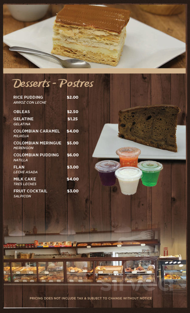 Hornitos Bakery menu in Carteret, New Jersey, USA
