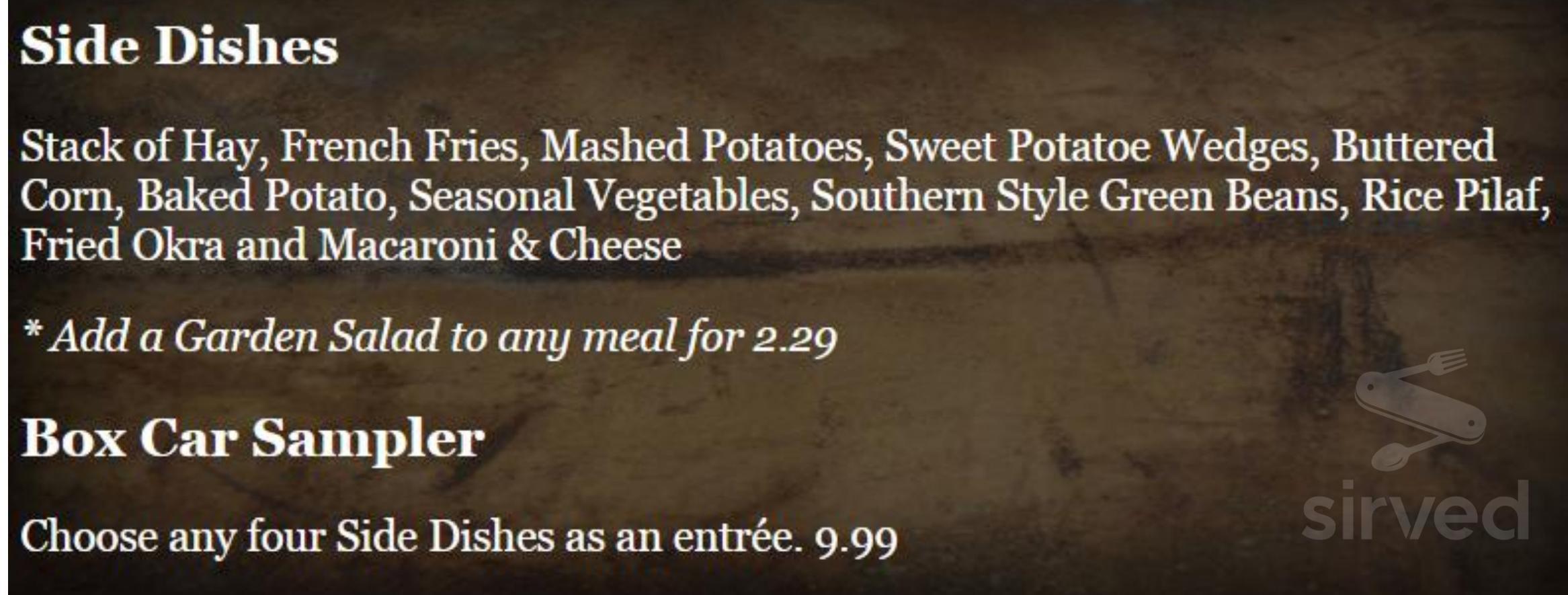 The Legendary Barn Door Steakhouse menu in Odessa, Texas, USA