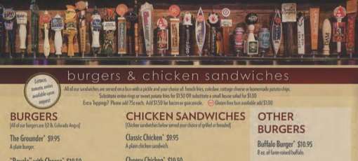Downstairs at Eric's Menu - Breckenridge, Colorado | Sirved