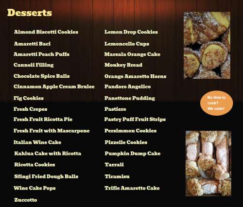 Claro's Italian Markets menu in Tustin, California, USA