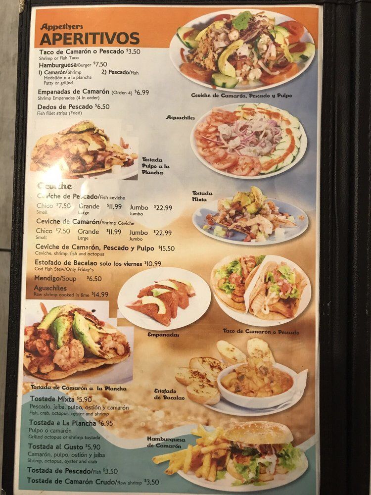 Mariscos El Kora menus in Chicago, Illinois, United States