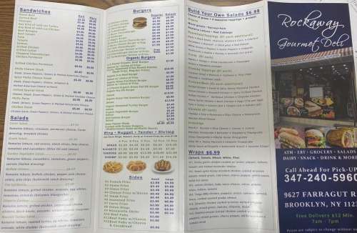 Rockaway Gourmet menu in Brooklyn, New York, USA
