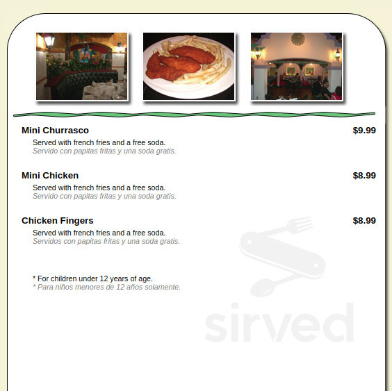 Menu for El Novillo Restaurant in Miami Lakes, FL | Sirved