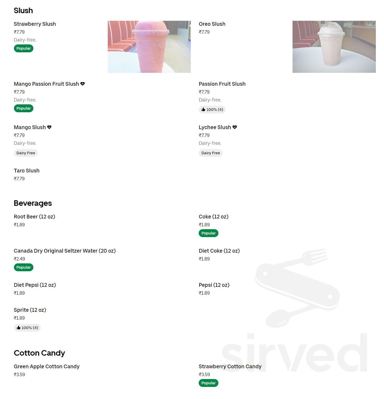 Amara Froyo menu in New Rochelle, New York, USA