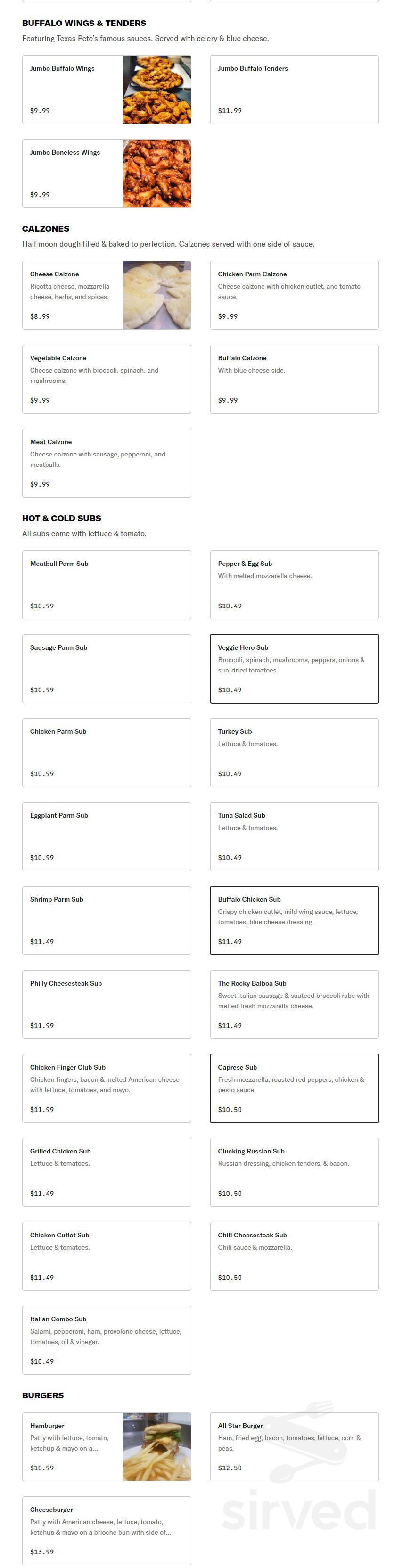 Planet Pizza Fairfield menu in Fairfield, Connecticut, USA