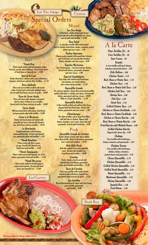Rico's Mexican Restaurant menu in Midlothian, Virginia, USA