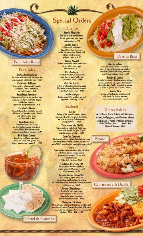 Rico's Mexican Restaurant menu in Midlothian, Virginia, USA