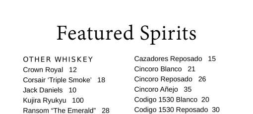 Menu for LON’s at The Hermosa Inn in Paradise Valley, AZ | Sirved