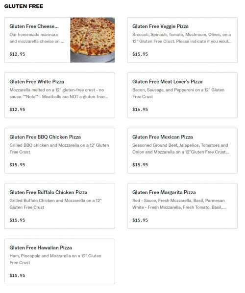 Eddie's Pizza & Grill menu in Somers Point, New Jersey, USA