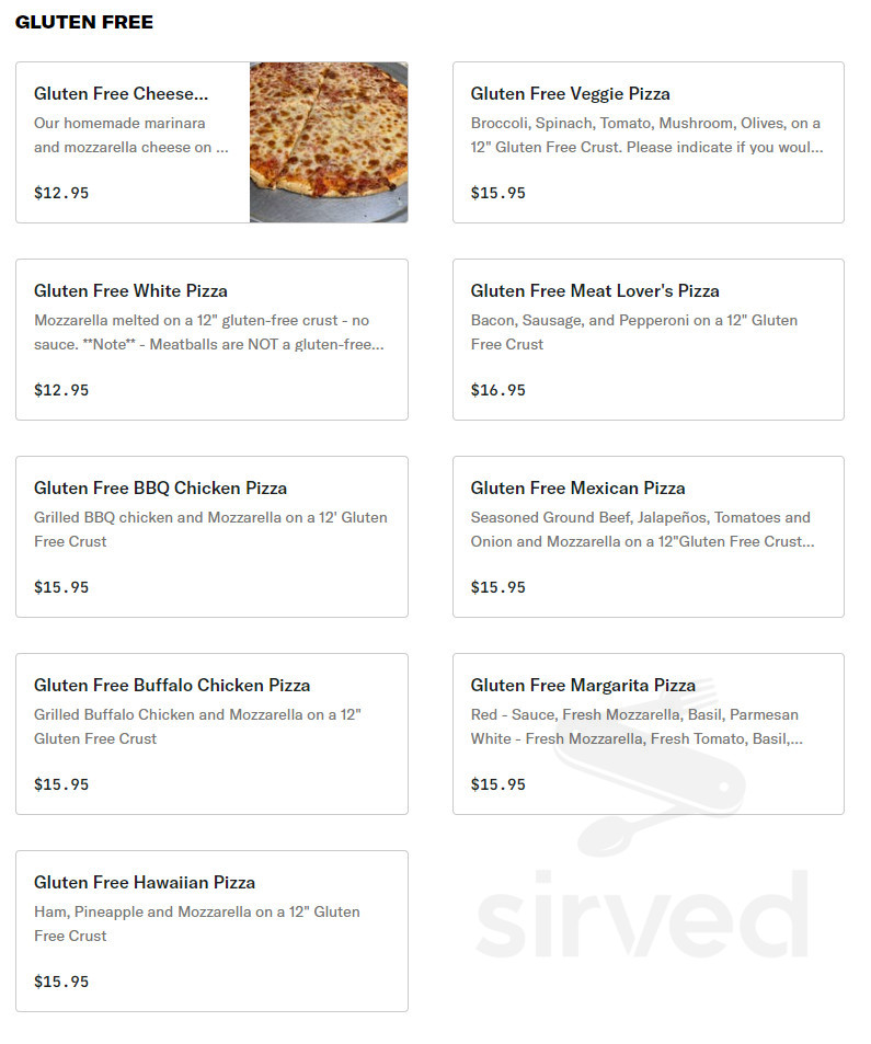 Eddie's Pizza & Grill menu in Somers Point, New Jersey, USA