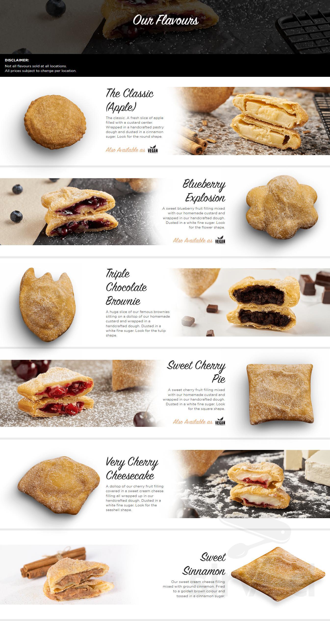 The Fritter Shop St. Thomas menu in St Thomas, Ontario, Canada