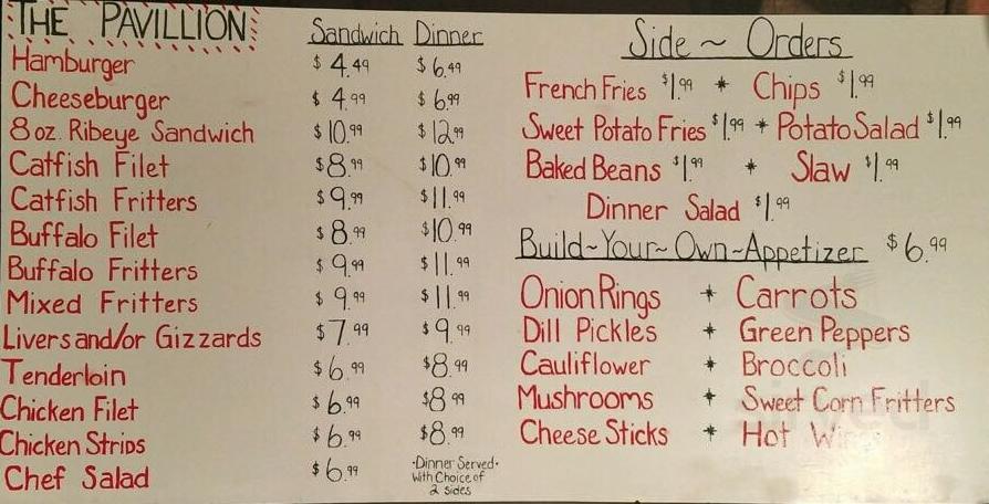 The Pavillion menus in Kampsville, Illinois, United States