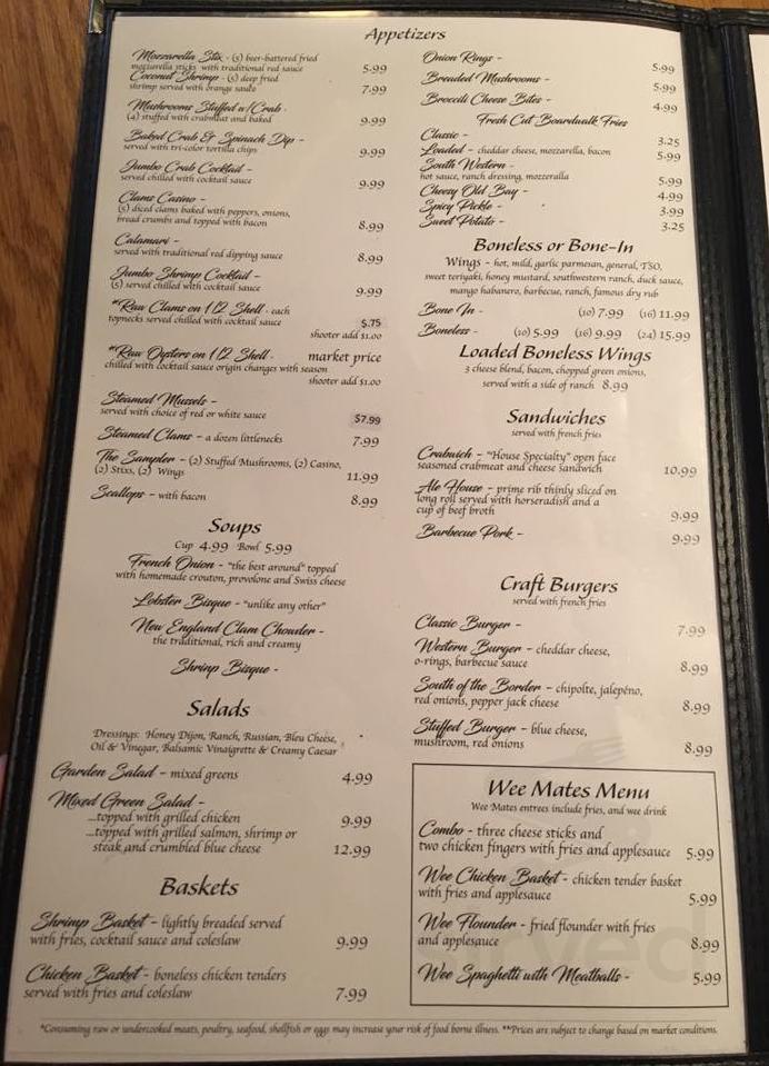 Washington Grille & Pub menu in Bechtelsville, Pennsylvania, USA
