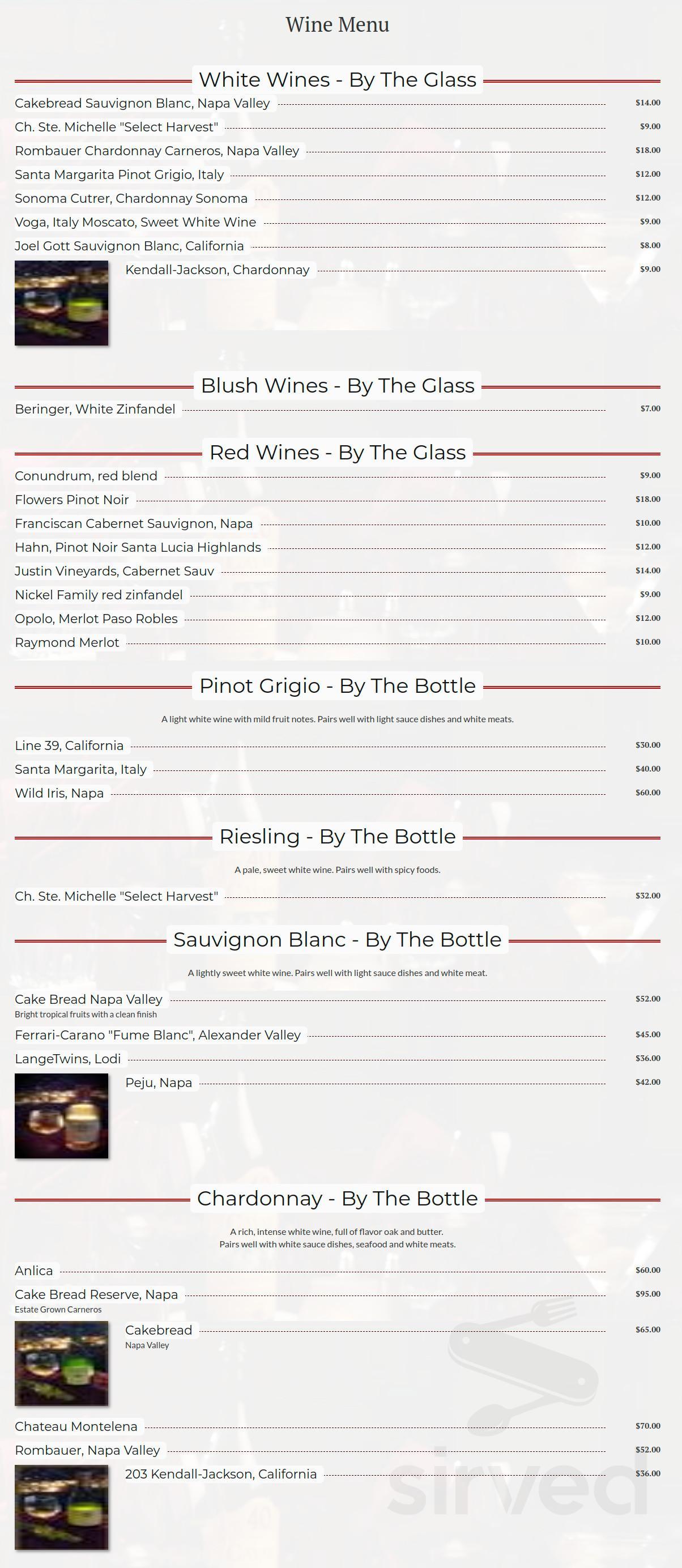 K C Steak House menus in Bakersfield, California, United States