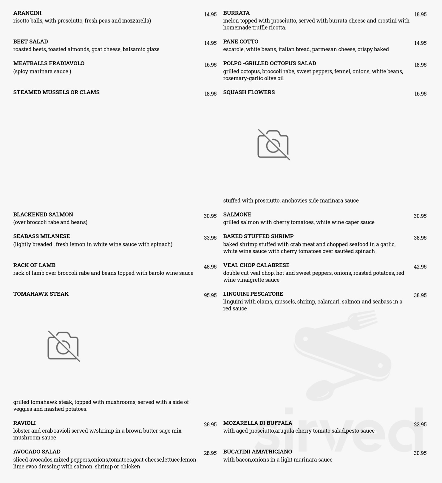 Menu - North Haven CT's La Lupa Ristorante | Sirved