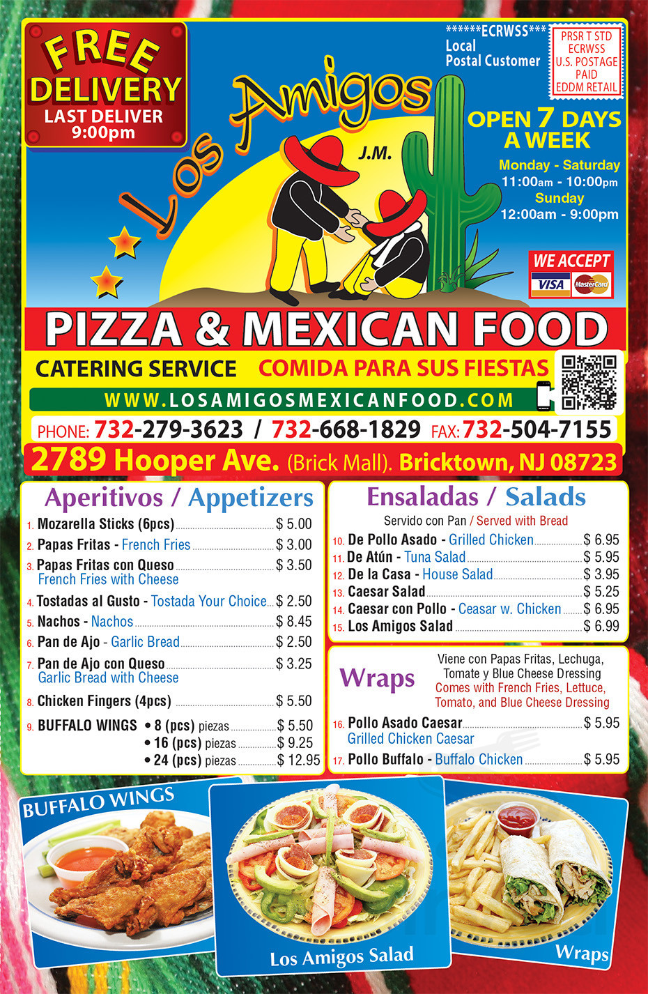 Amigos Pizzeria menu in Brick Township, New Jersey, USA