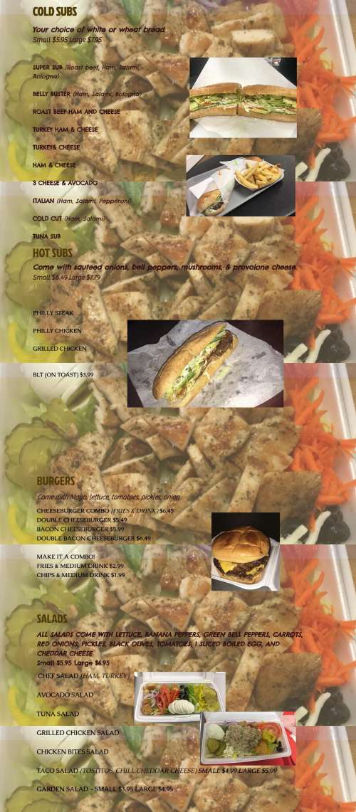 Bill & Ruth's menu in Tulsa, Oklahoma, USA