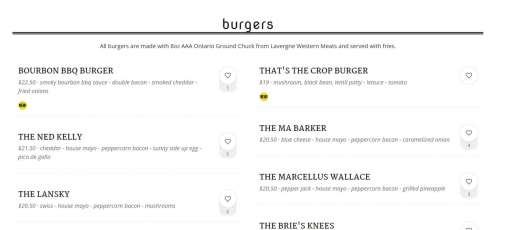 Menu for The Bad Alibi in Orléans, ON | Sirved