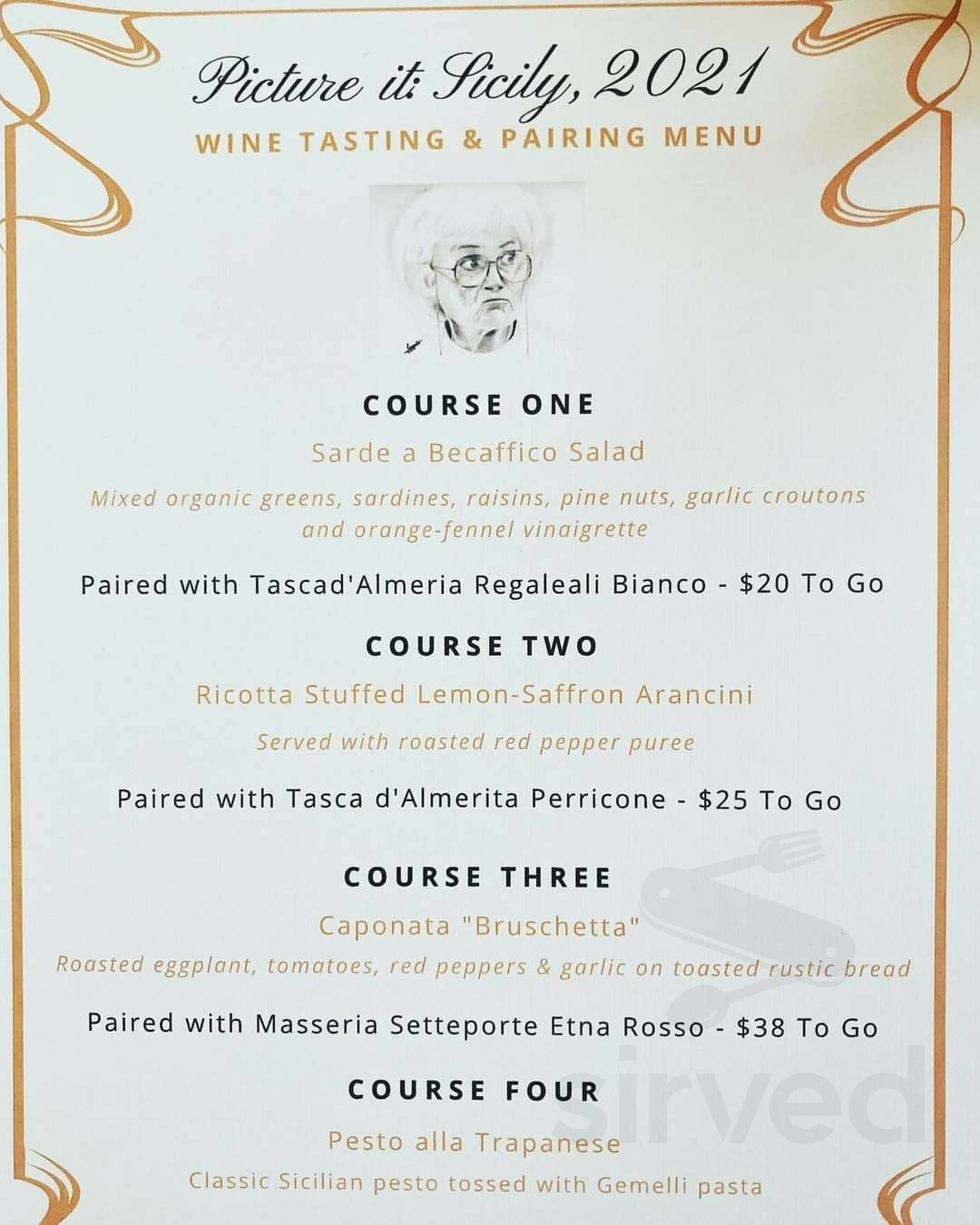 Luisa's Cellar menu in Sanford, Florida, USA