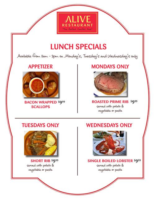 IALIVE menu in Rehoboth, Massachusetts, USA