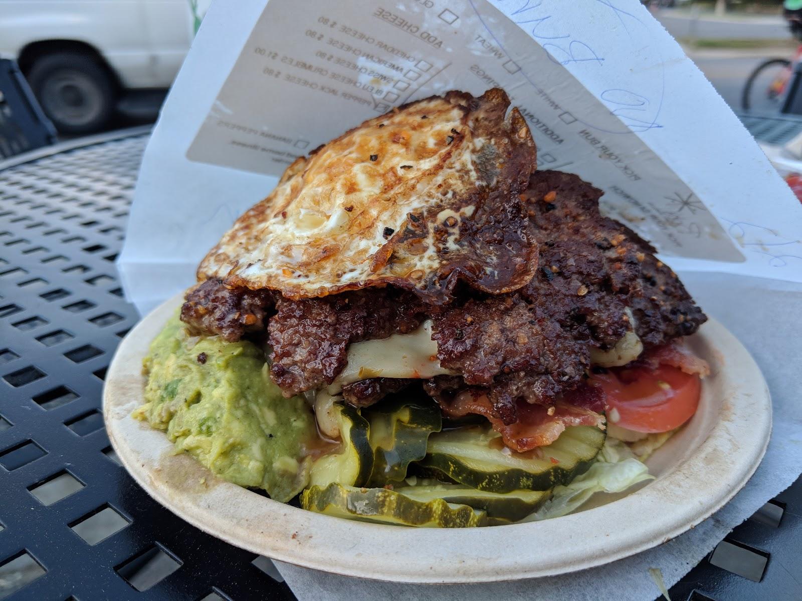 Bob's Atomic Burgers menu in Golden, Colorado, USA