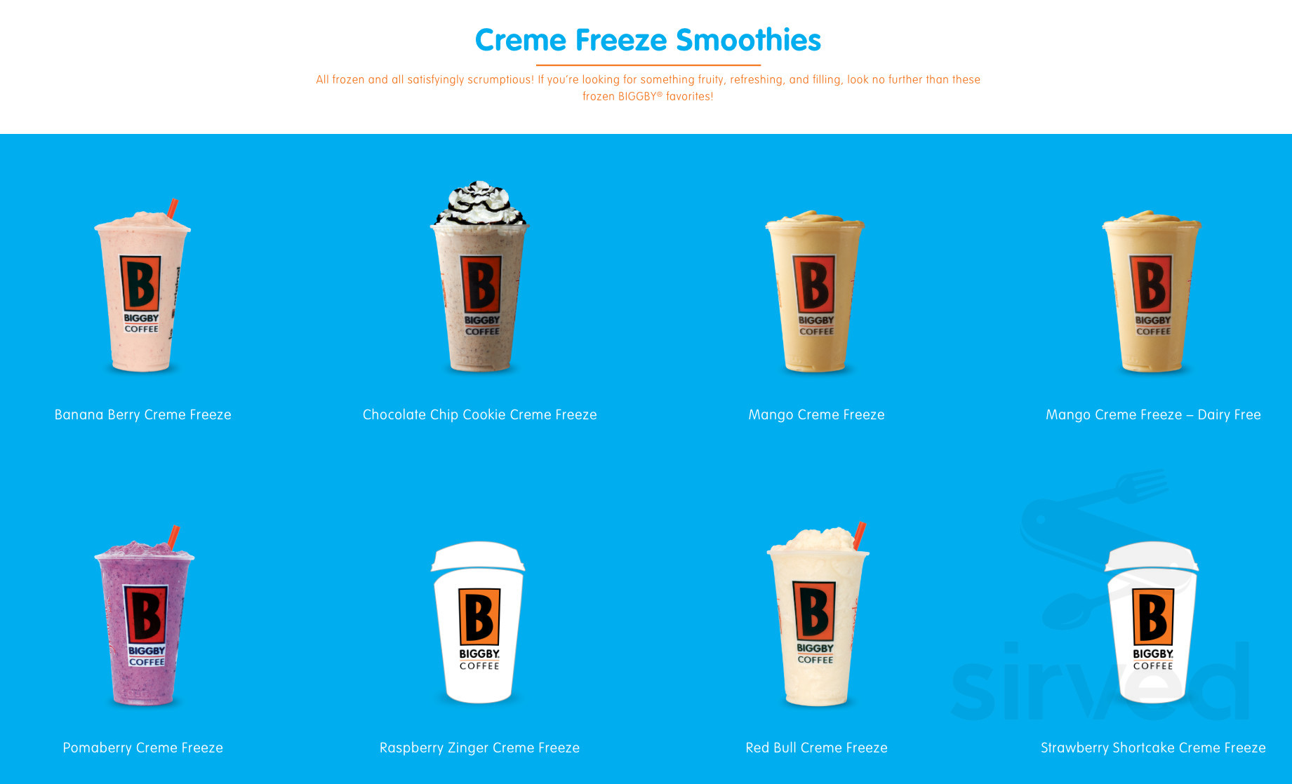 Biggby Coffee Menu In East Lansing Michigan USA Biggby Coffee Menu In East Lansing Michigan USA