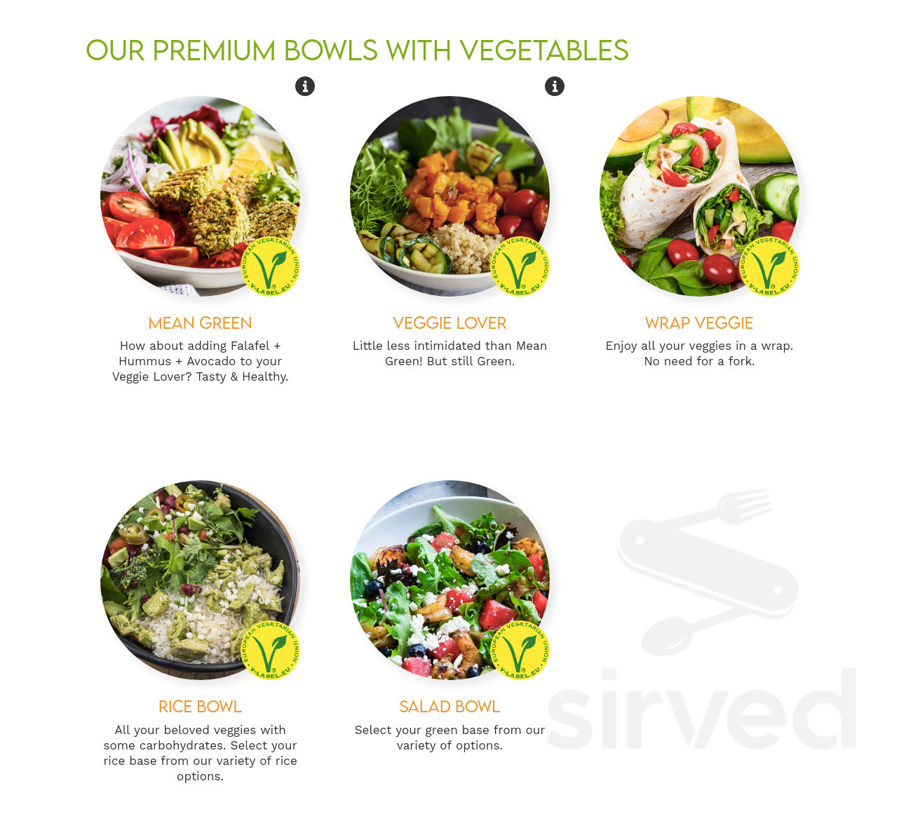 BUN-D menus in Fort Carson, Colorado, United States