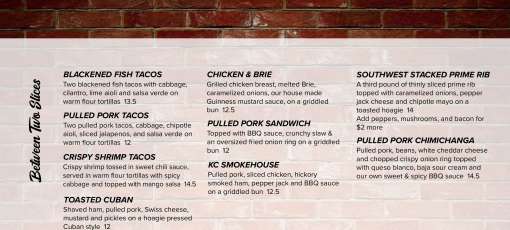 Menu for Bemo's in Cottleville, MO | Sirved