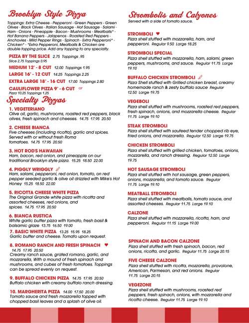 Grand Slam Lounge menu in McMurray, Pennsylvania, USA