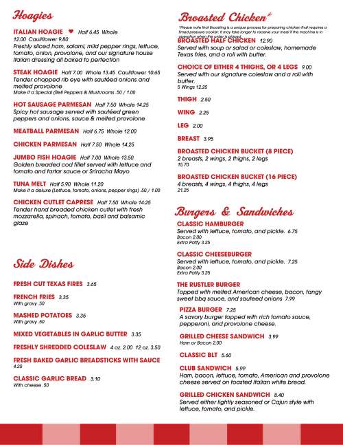 Grand Slam Lounge menu in McMurray, Pennsylvania, USA