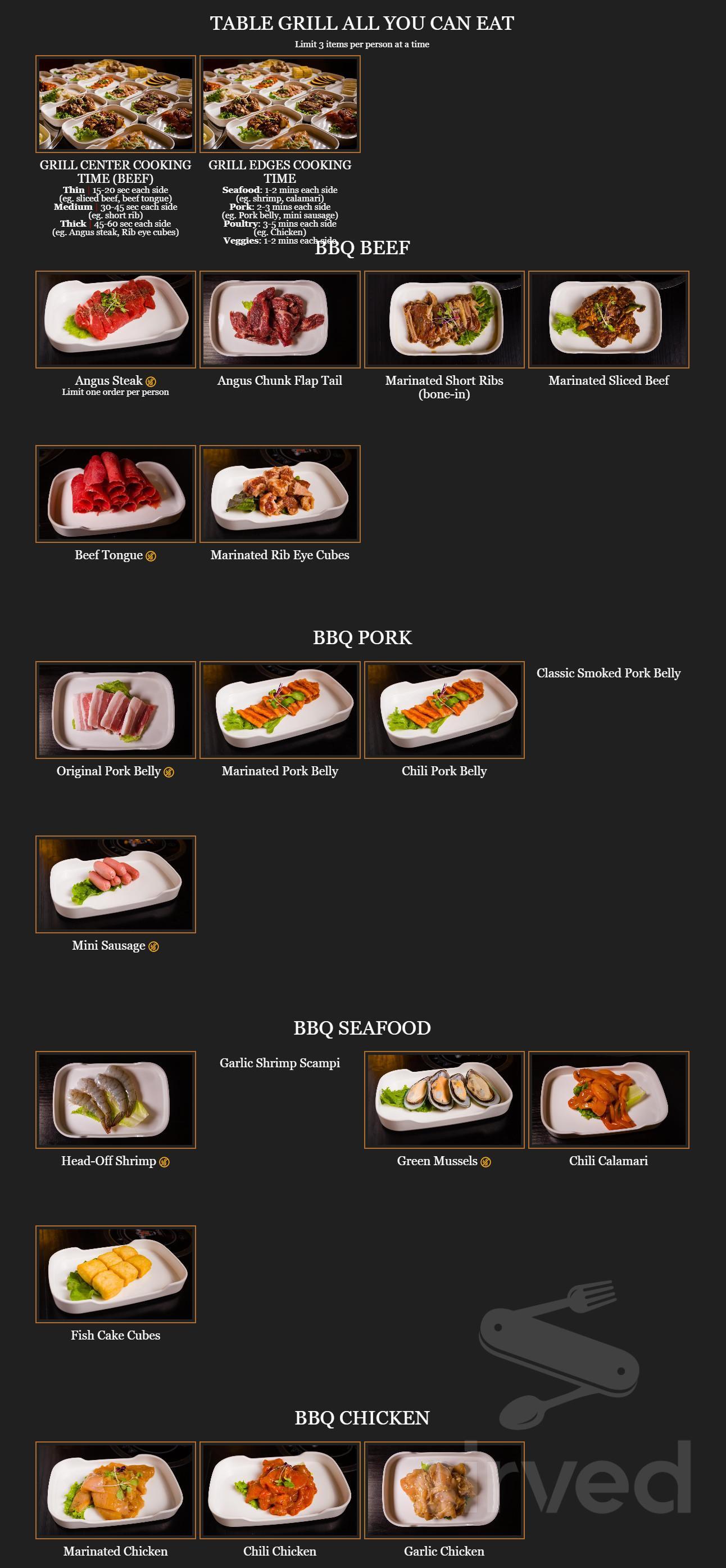 JBBQ & Shabu Shabu menu in Bay Shore, New York, USA