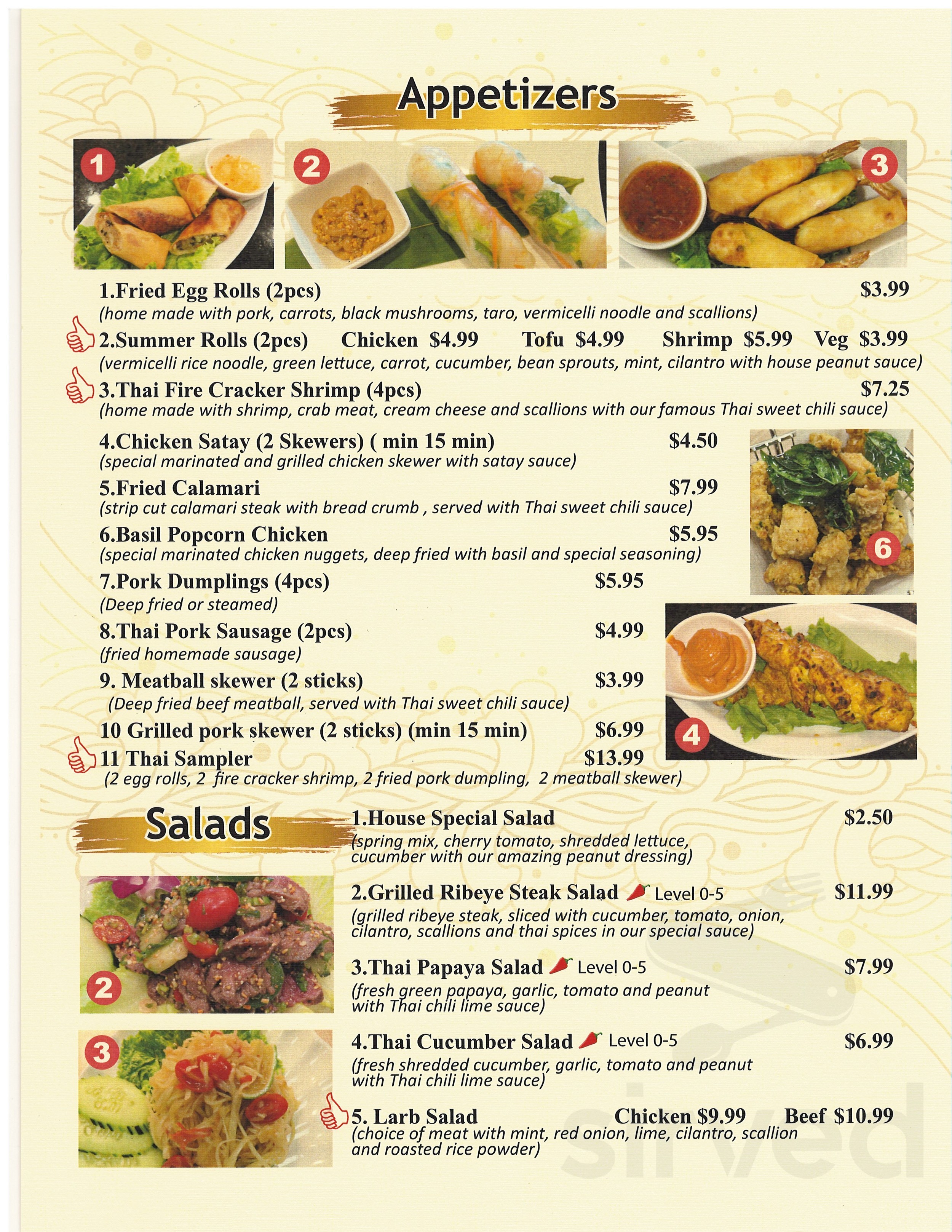 Thai.pho menu in Forney, Texas, USA