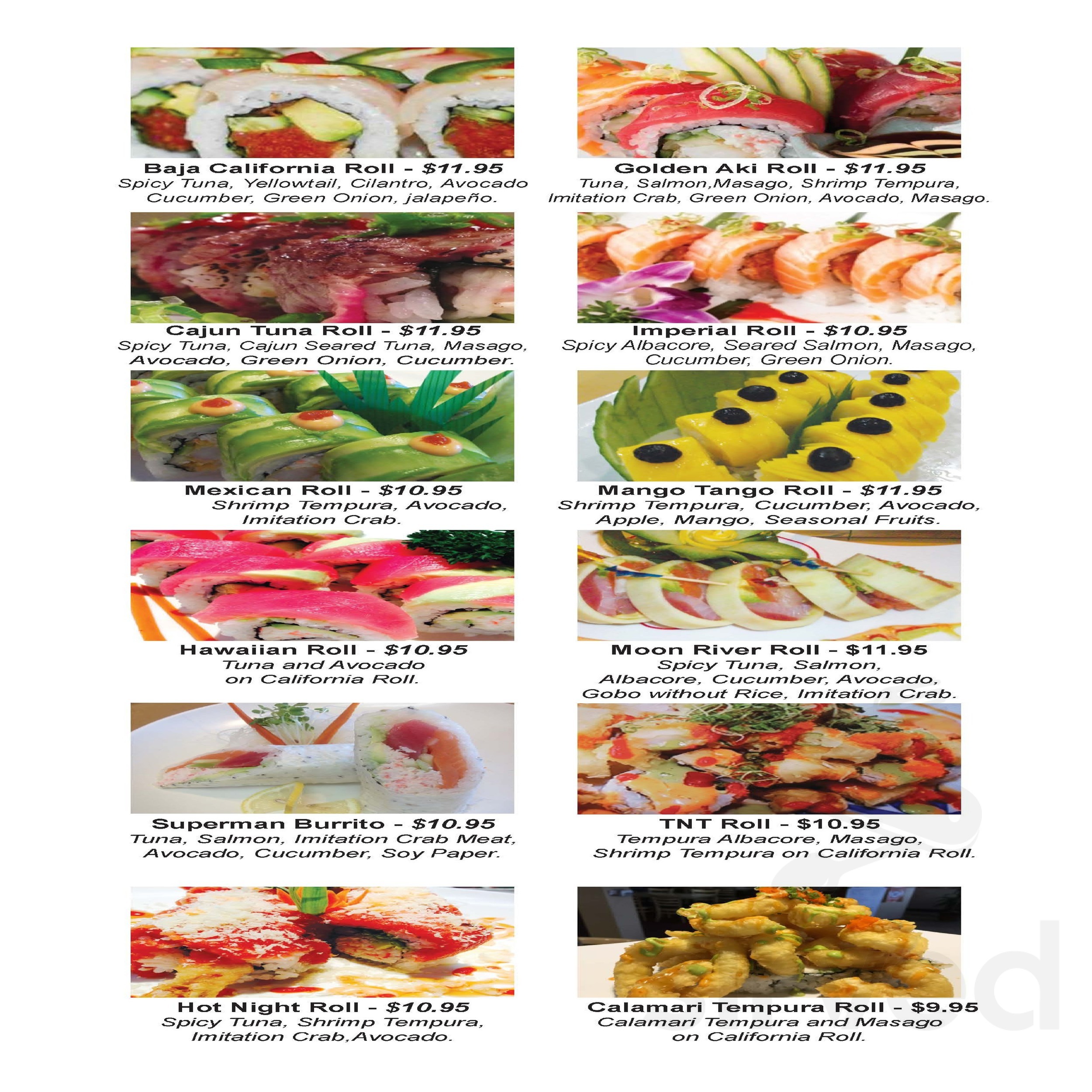 Aki Sushi menus in Yucca Valley, California, United States