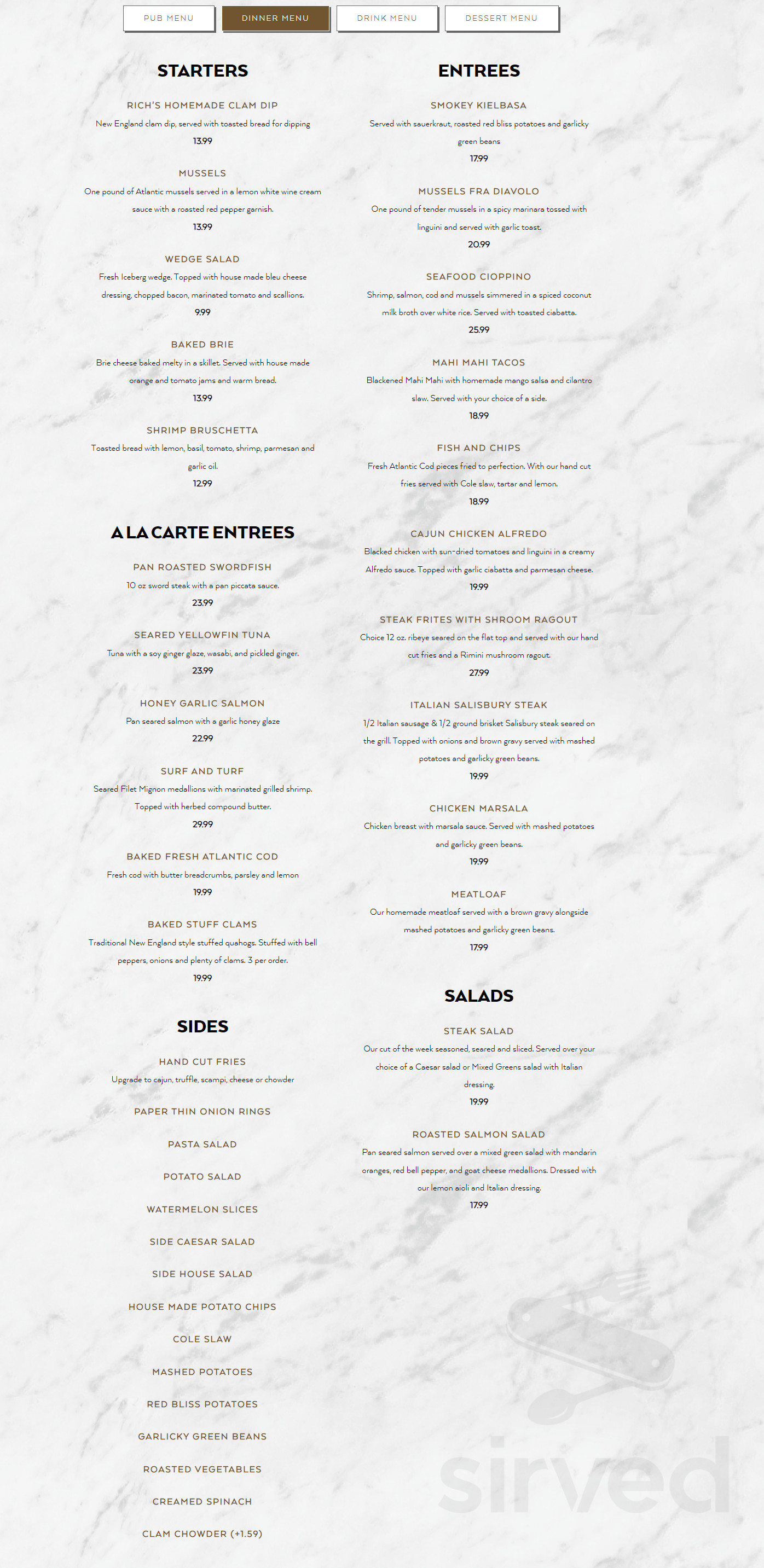 Ken & Barb's Grove City Kitchen menu in Englewood, Florida, USA
