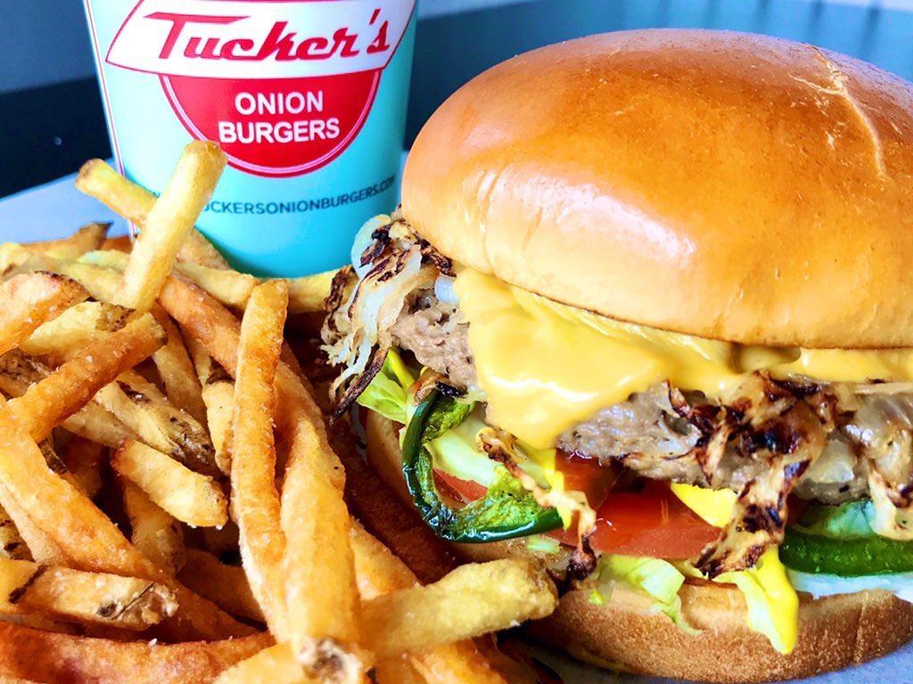 Tucker's Onion Burgers menu in Oklahoma City, Oklahoma, USA