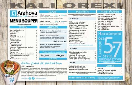 Arahova Souvlaki - Decarie menu in Montreal, Quebec H4P 2H5, Canada