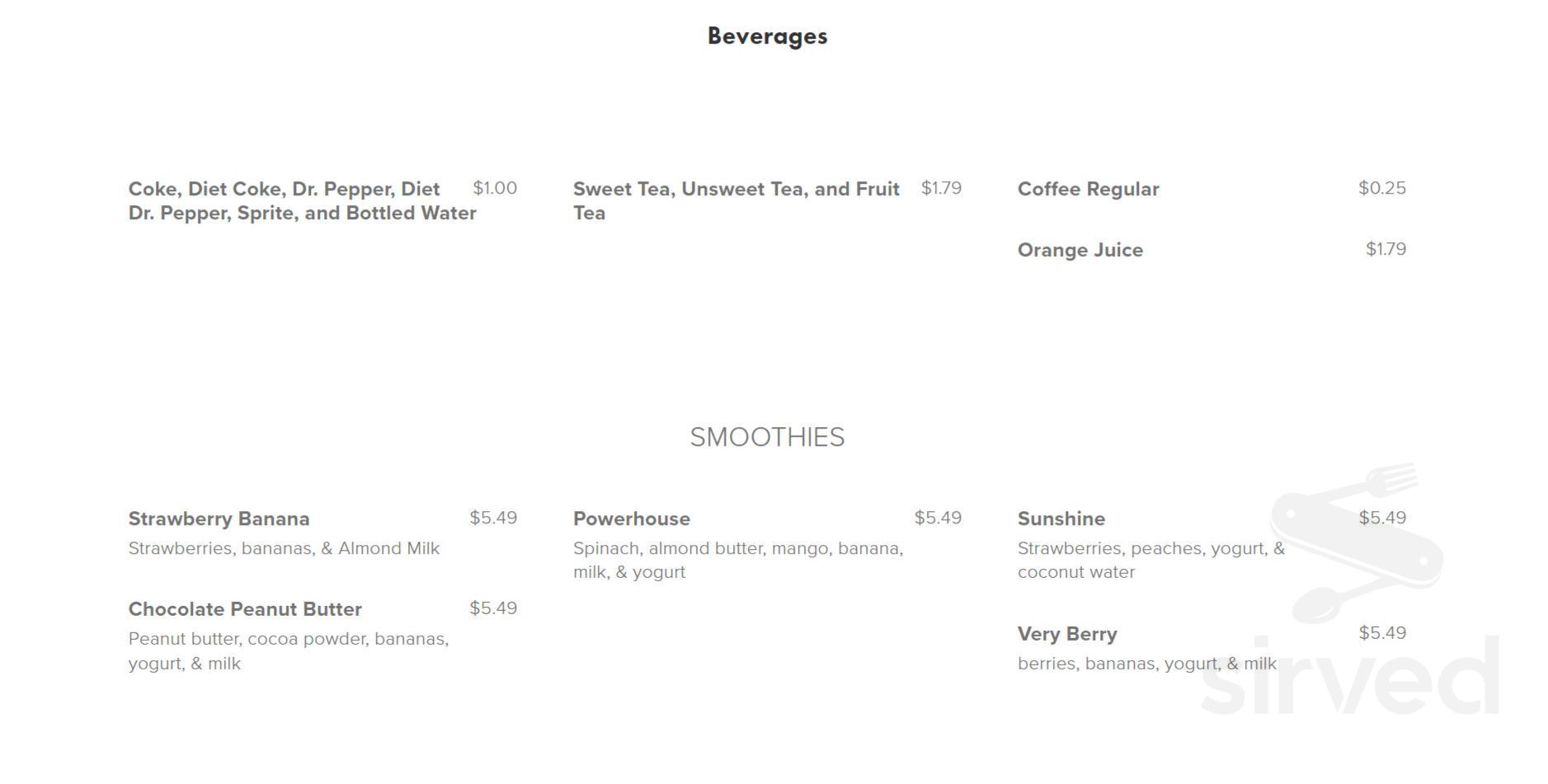 Menu for 1806 General Store in Livingston, TN | Sirved