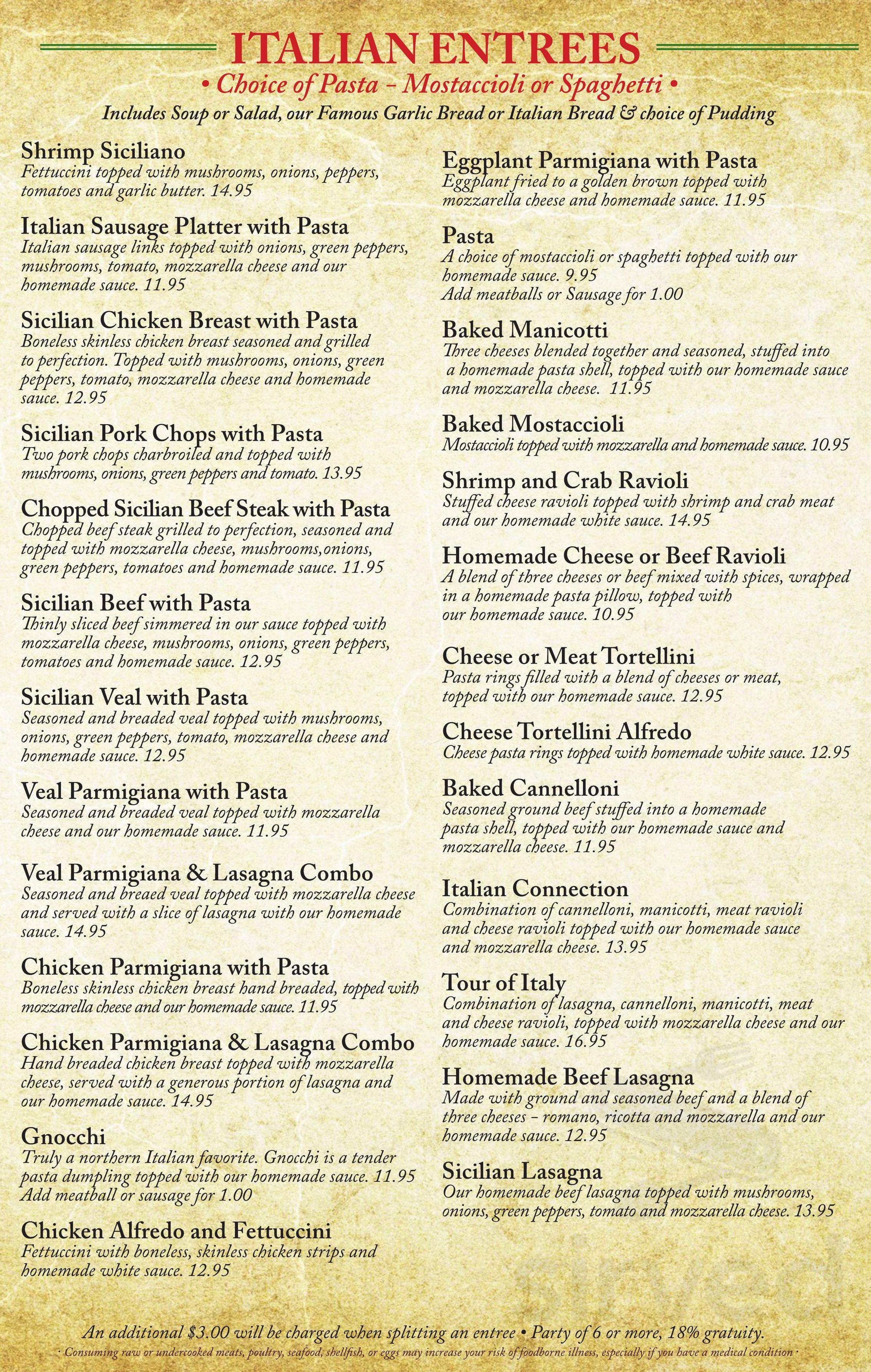 Paisano's Italian Restaurant and Pizzeria menu in South Milwaukee ...