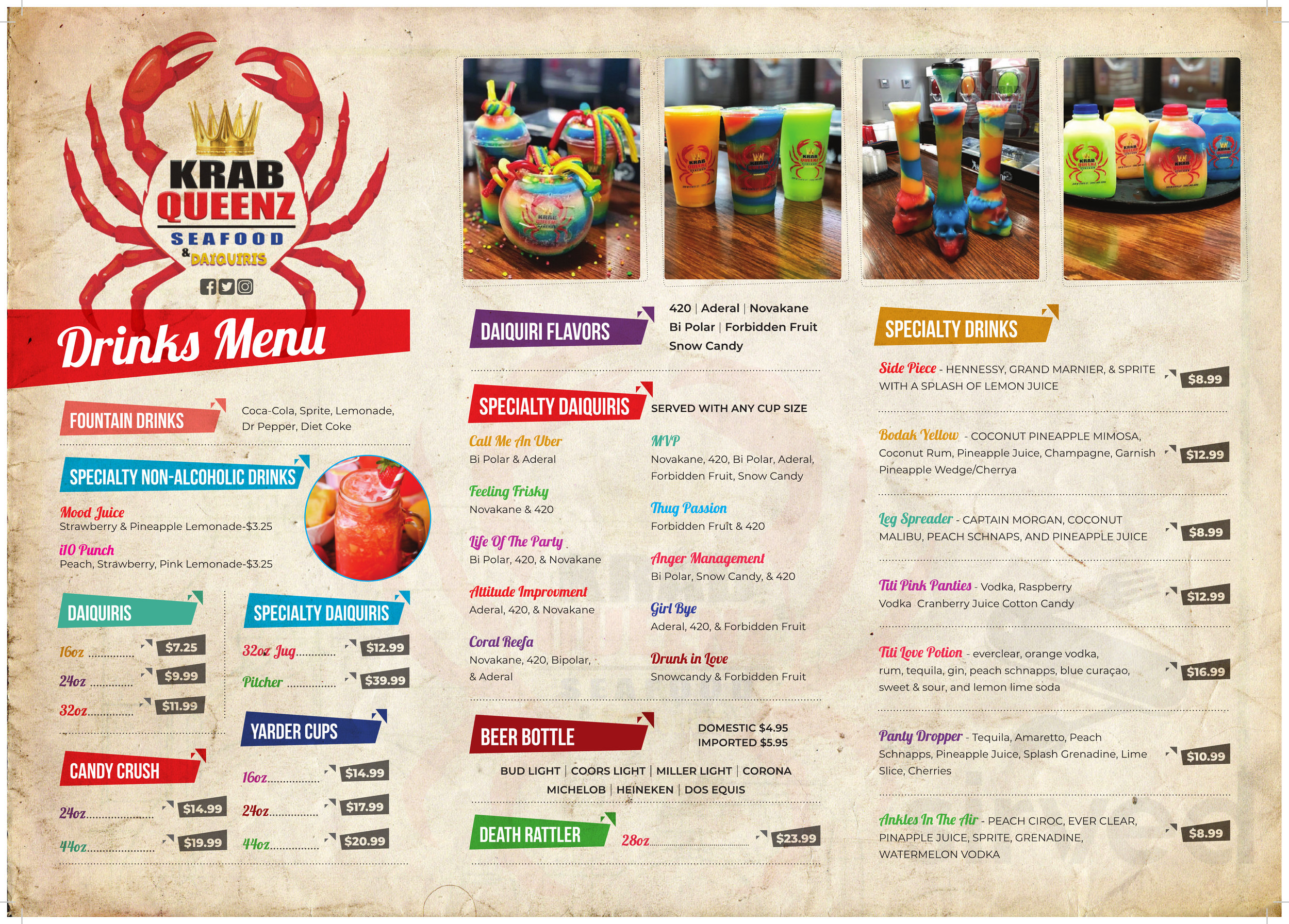 Menu for Krab Queenz Harlem in New York, NY | Sirved