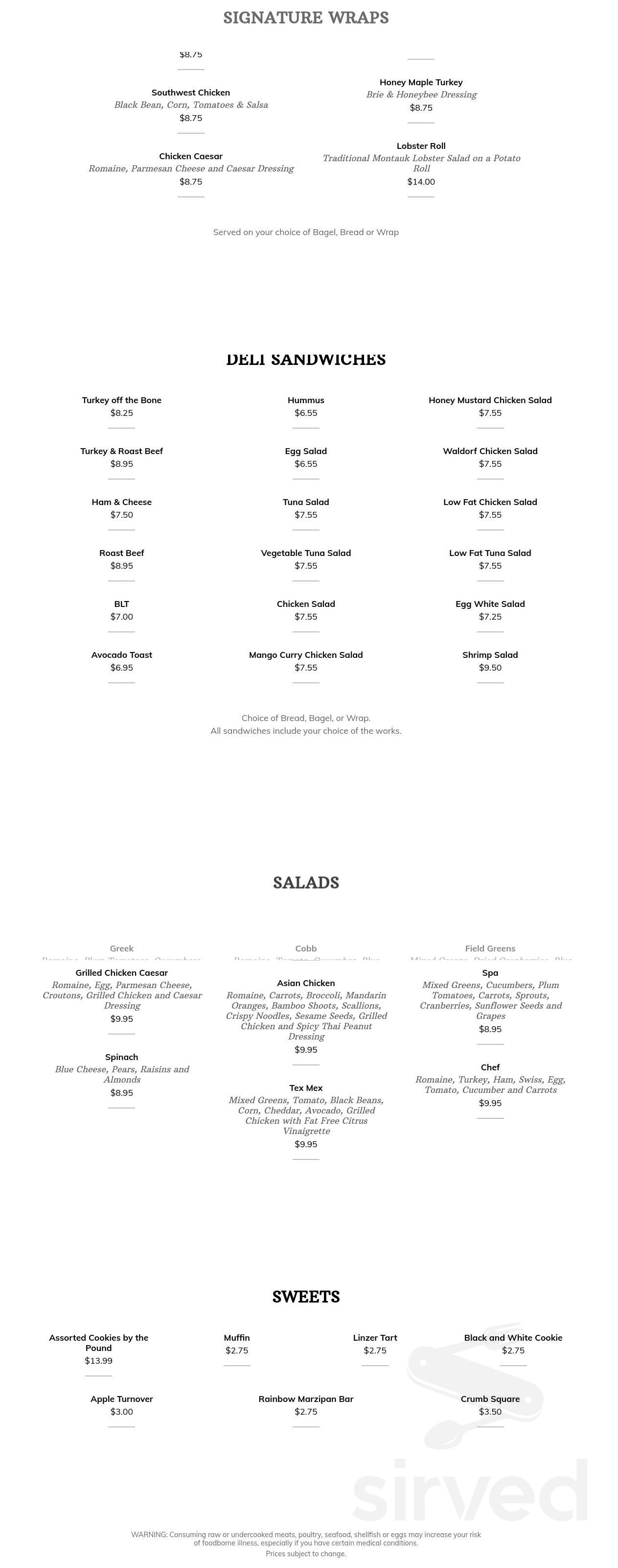 Menu - Boca Raton FL's Way Beyond Bagels | Sirved