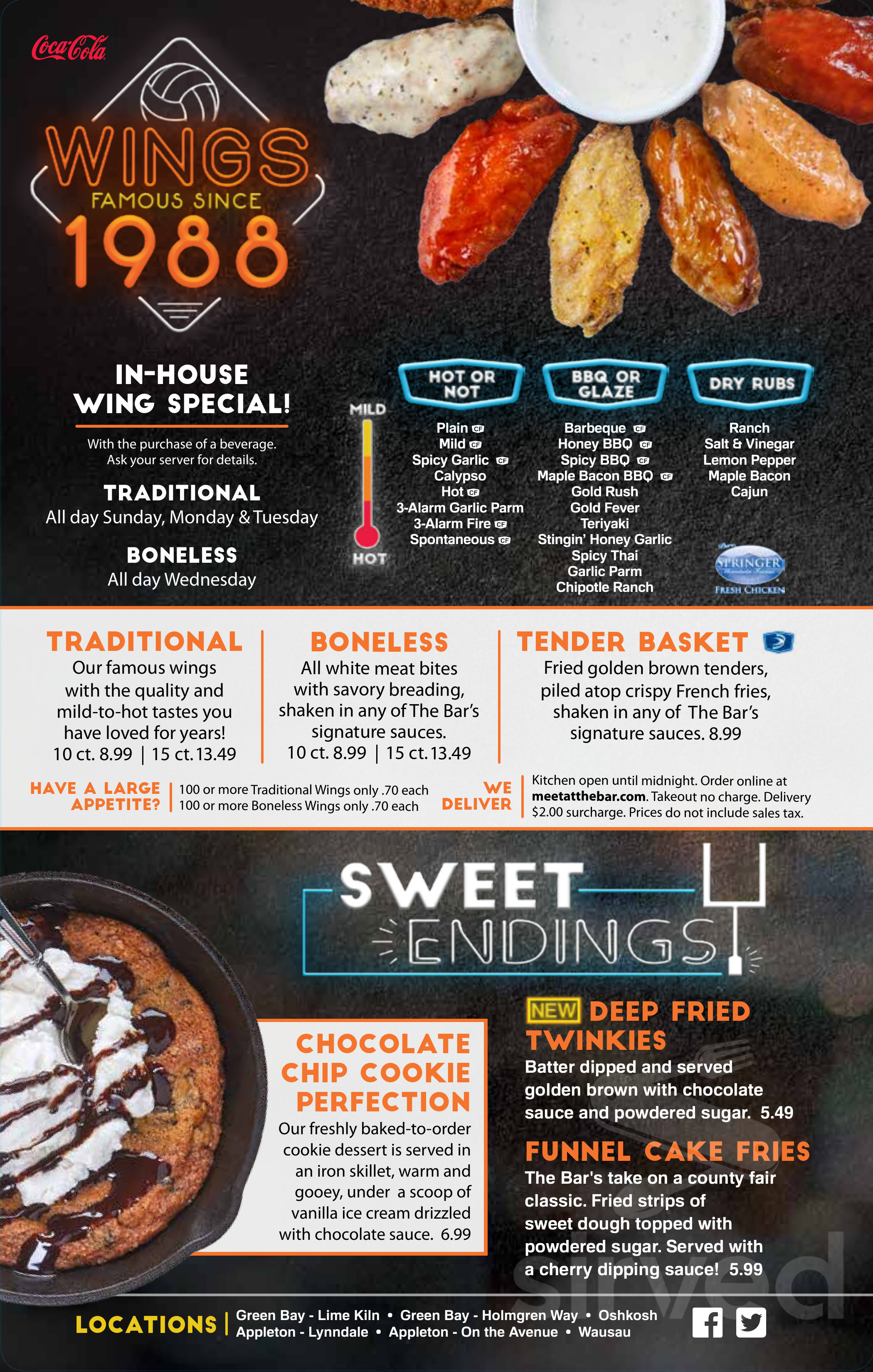 The Bar - Wausau menu in Rothschild, Wisconsin, USA