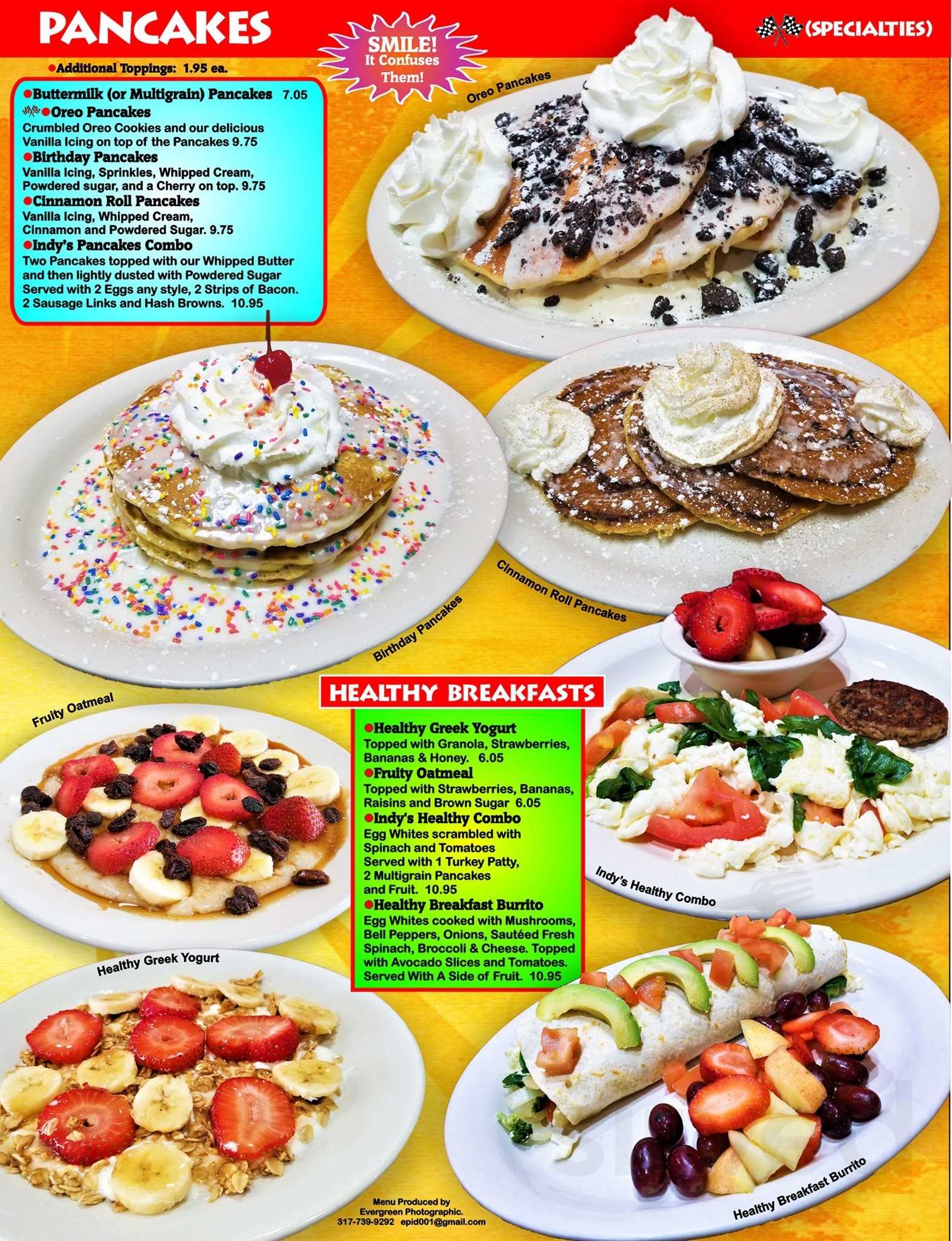 Menu - Indianapolis IN's Indy's Famous Pancake House & Grill | Sirved