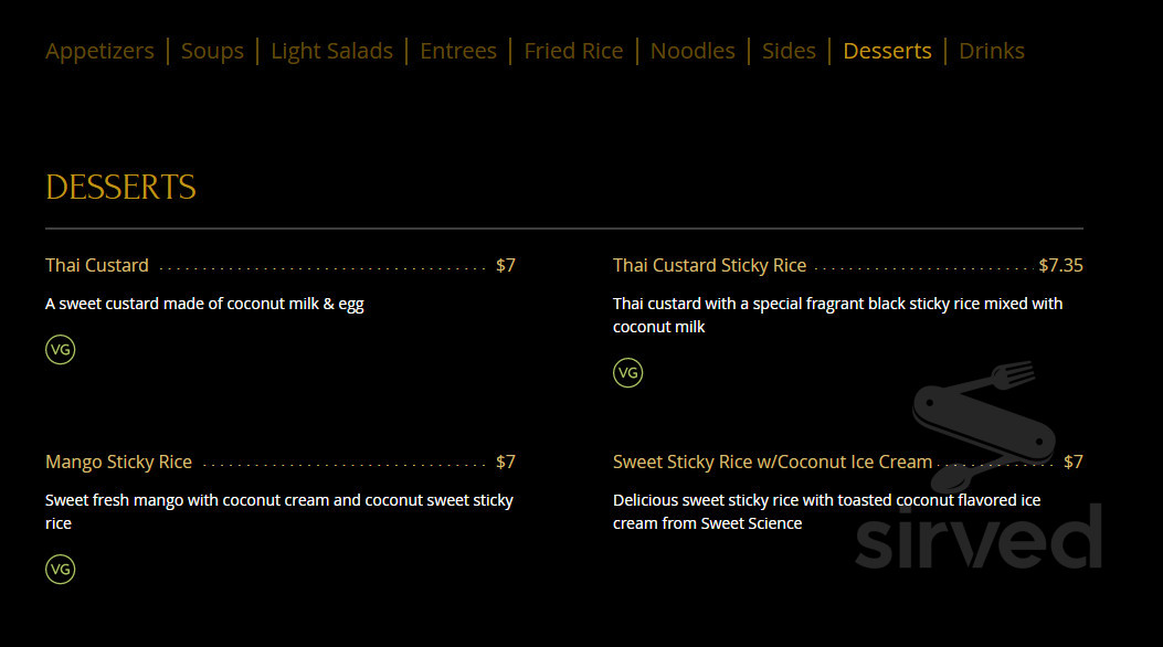 Ruam Mit Thai + Lao Food menu in St Paul, Minnesota, USA