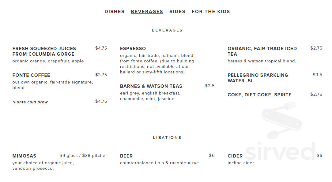 Portage Bay Cafe on 65th menus in Seattle, Washington, United States