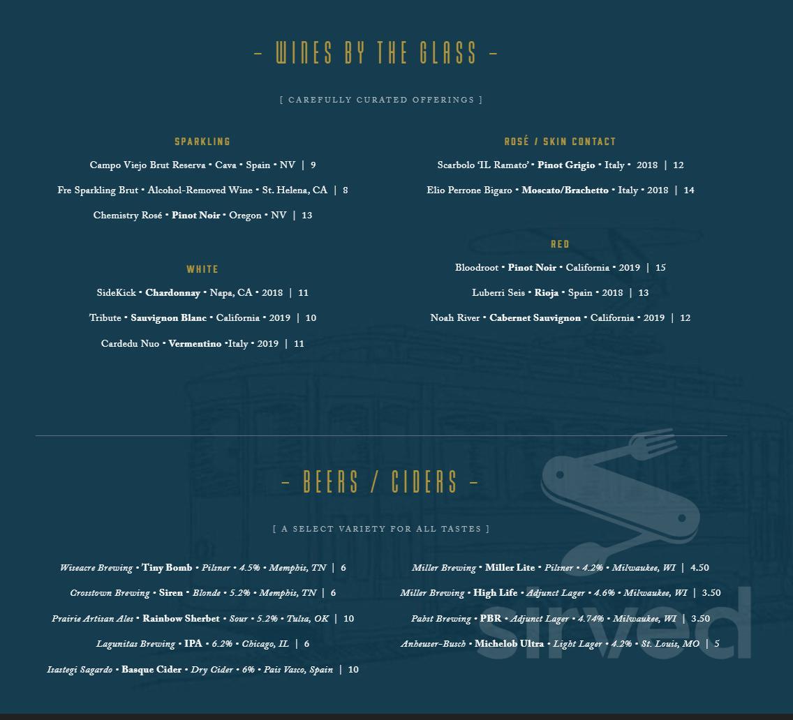 Menu - Memphis TN's Hustle & Dough | Sirved