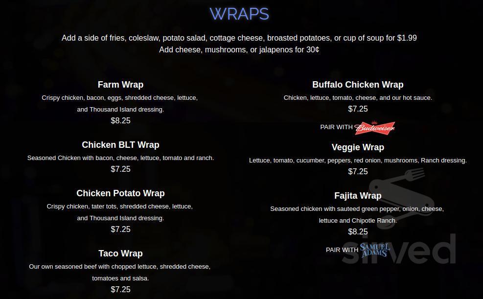 Southtown Bar & Restaurant menu in Waterloo, Iowa, USA