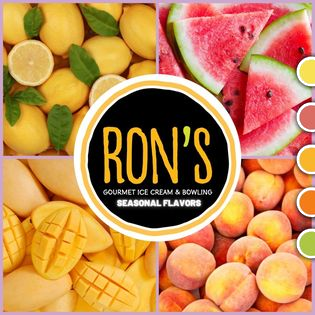 Menu for Ron's Gourmet Ice Cream and Twentieth Century Bowling Alley in ...