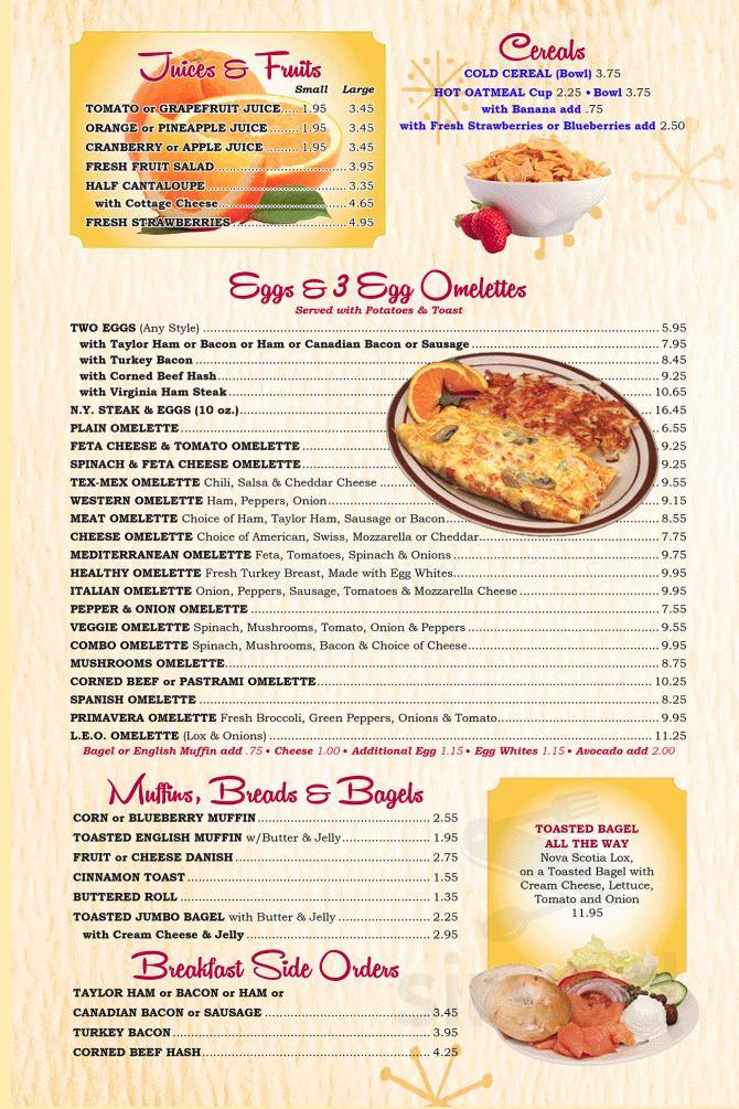 Bus Stop Diner menu in Carteret, New Jersey, USA